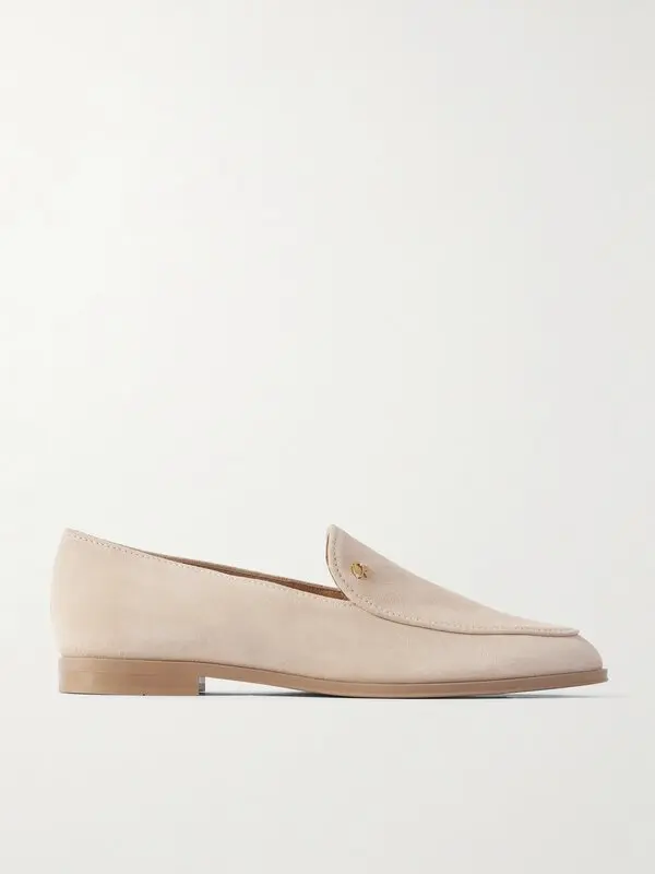 GIANVITO ROSSI Embellished Suede Loafers