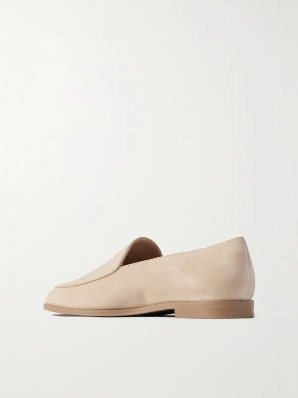 GIANVITO ROSSI Embellished Suede Loafers