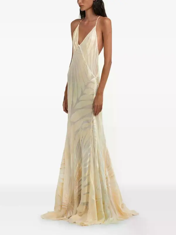 Roberto Cavalli Satin Maxi Dress