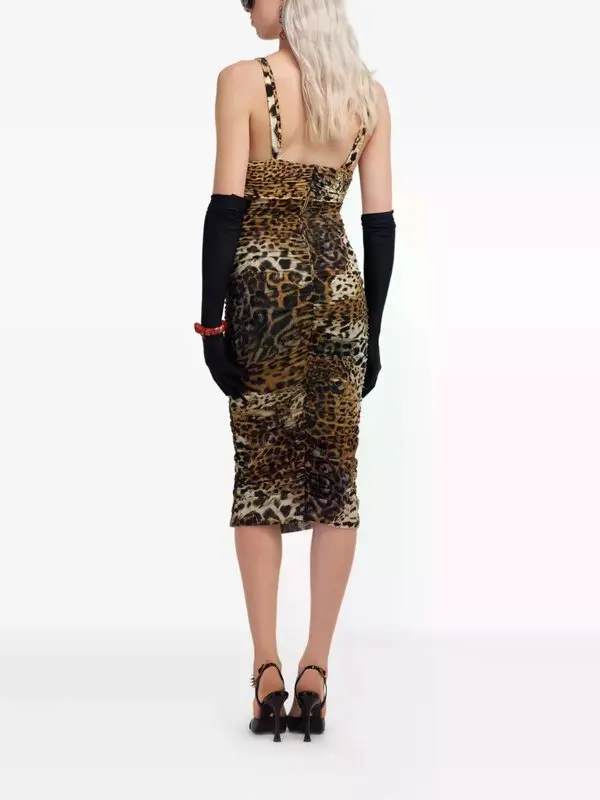Roberto Cavalli Leopard-print Midi Dress