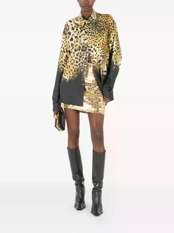 Roberto Cavalli Leopard-print Shirt