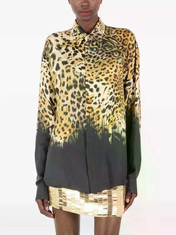 Roberto Cavalli Leopard-print Shirt
