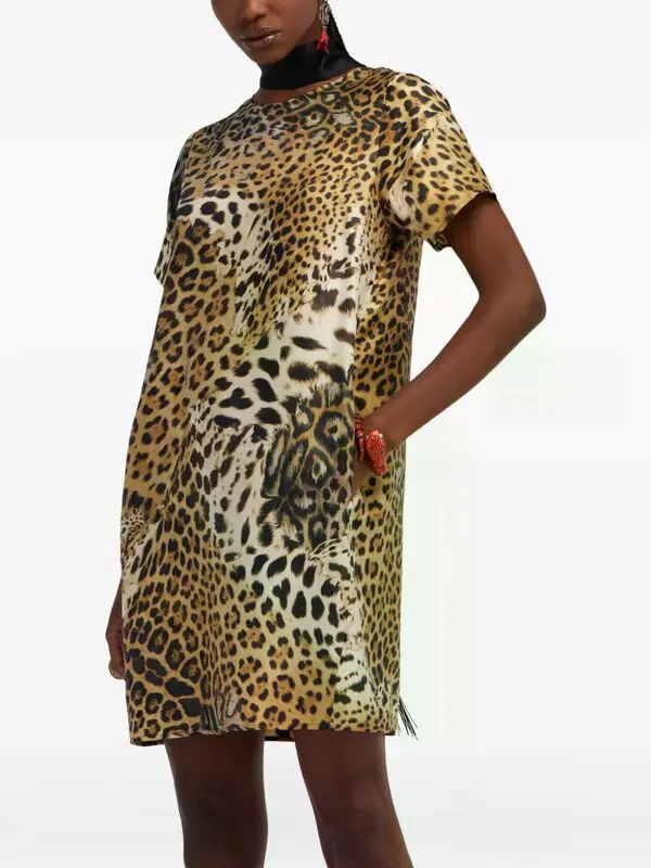 Roberto Cavalli Leopard-print Mini Dress