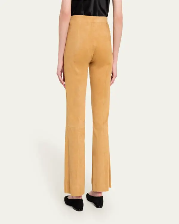 Sprwmn Suede Ankle Flare Pants