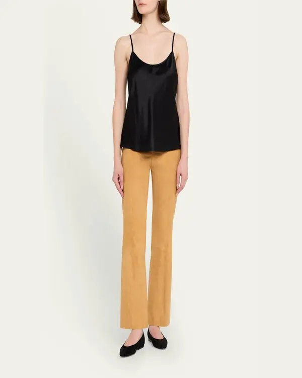Sprwmn Suede Ankle Flare Pants