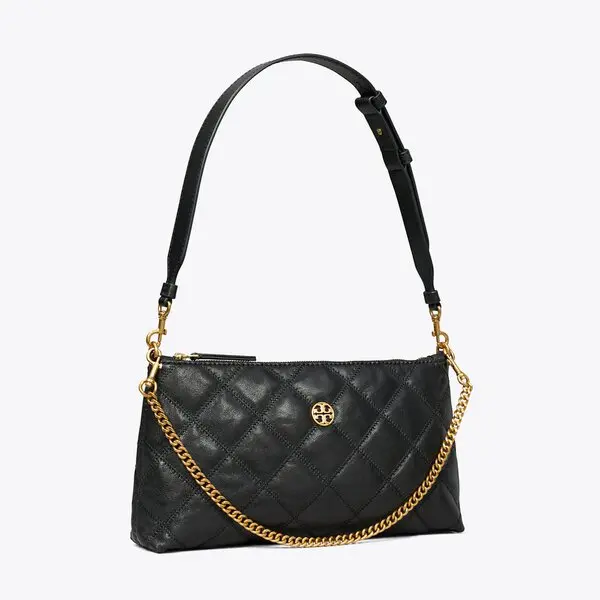 Tory Burch Leather And Chain Shoulder Bag In Black - 28% Off