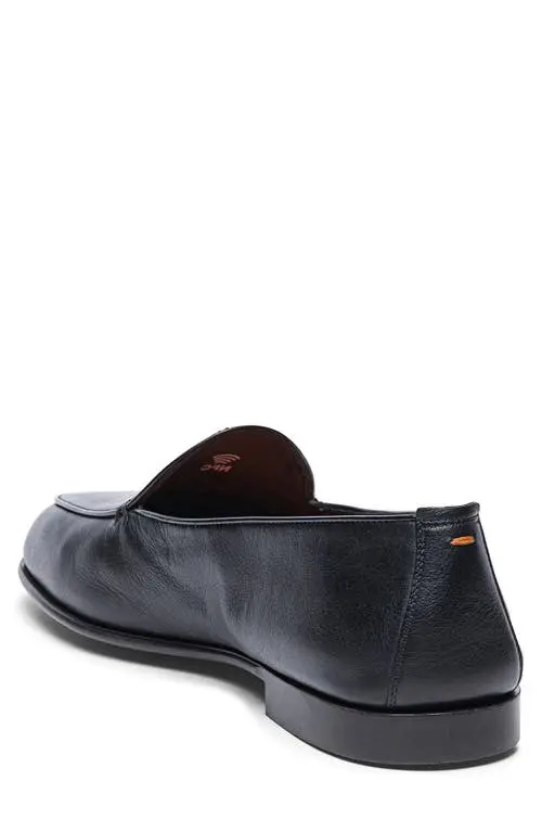 Santoni Vibe Apron-toe Loafer - Black