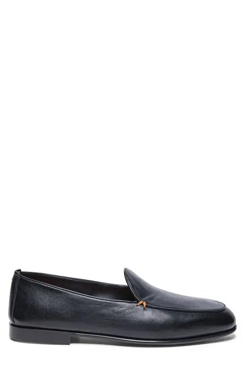 Santoni Vibe Apron-toe Loafer - Black