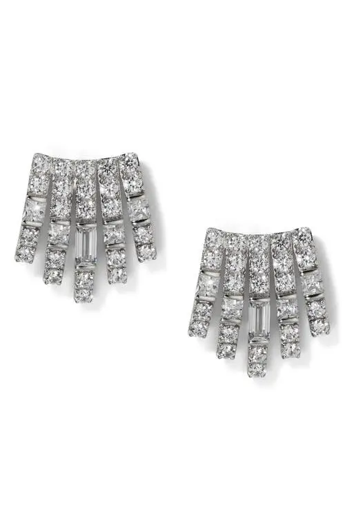 Nadri Delphine Cubic Zirconia Stud Earrings - Rhodium