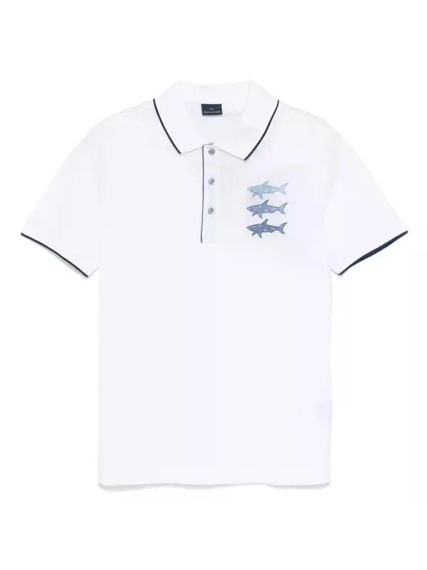 Paul & Shark Logo-print Polo Shirt - White