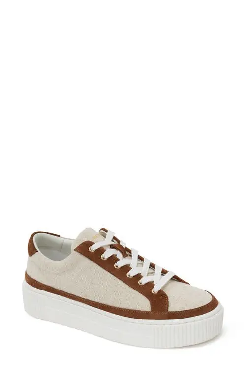 REISS Leanne Platform Sneakers - Natural/tan