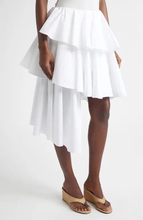 Alaïa Cotton Spiral Skirt - Blanc