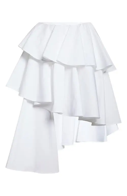 Alaïa Cotton Spiral Skirt - Blanc