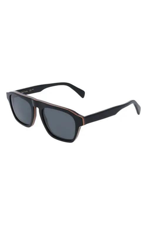 Paul Smith 54mm Modified Rectangular Sunglasses - Black Multistripes