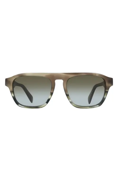 Paul Smith 54mm Modified Rectangular Sunglasses - Khaki/ Striped Green