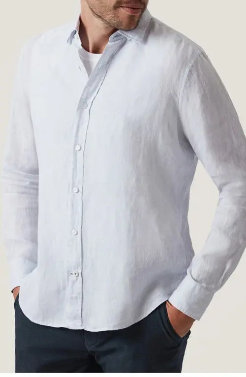 34 Heritage Regular Fit Linen Chambray Button-up Shirt - Chalk