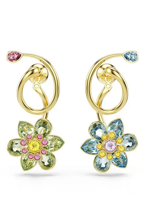 SWAROVSKI Idyllia Floral Charm Jacket Earrings - Multi