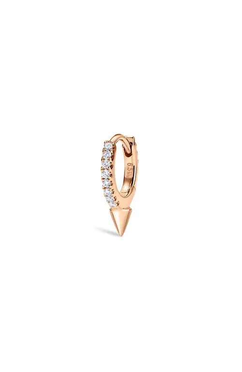 MARIA TASH Single Short Spike Diamond Eternity Clicker Earring - Rose Gold