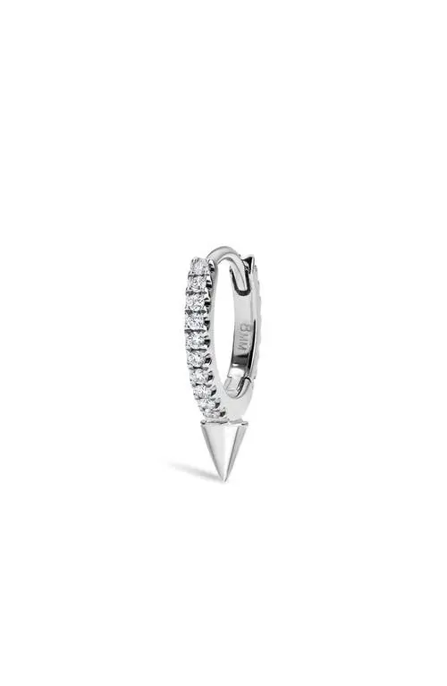 MARIA TASH Single Short Spike Diamond Eternity Clicker Earring - White Gold