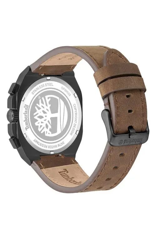 Timberland Mackinac Multifunction Chronograph Strap Watch - Brown