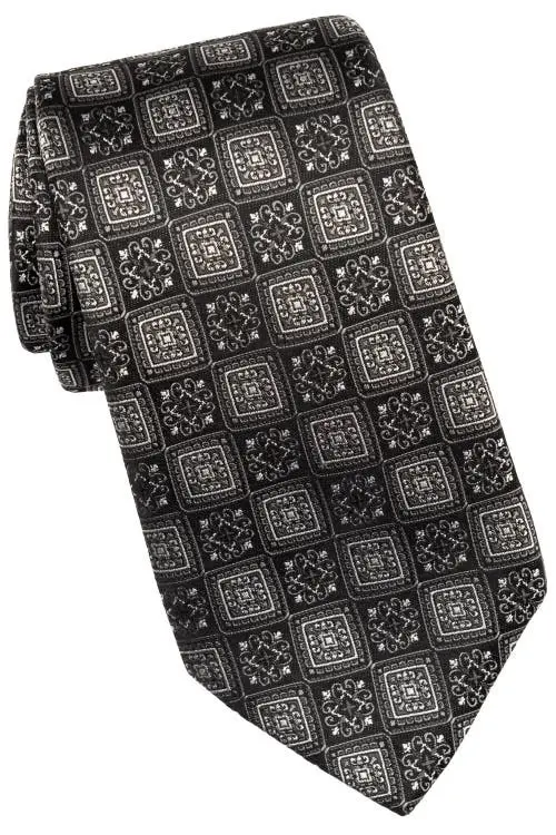 ELIZABETTA De Sica Silk Jacquard Neck Tie - Black