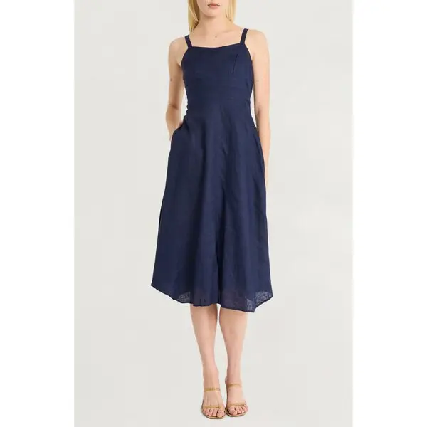 a line linen dresses for women A line Drop Waist Dress 'Julia' from Linen, Drop Waist Linen Dress