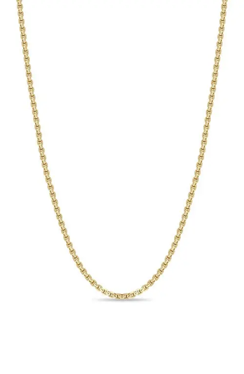 Zoe Chicco Box Chain Necklace - 14k Yellow Gold