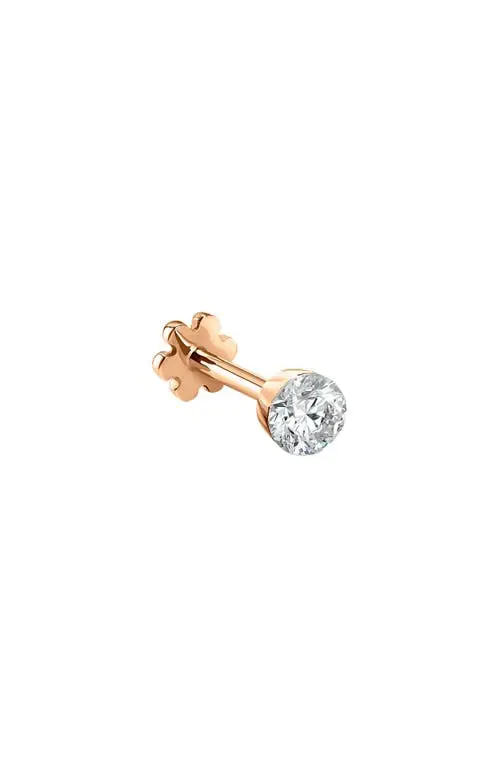 MARIA TASH Invisible Diamond Threaded Stud Earring - Rose Gold
