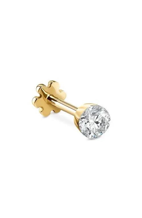 MARIA TASH Invisible Diamond Threaded Stud Earring - Yellow Gold