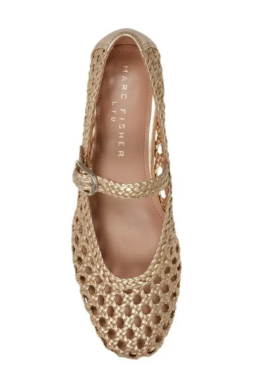 Marc Fisher Evonna Mary Jane Flat - Gold