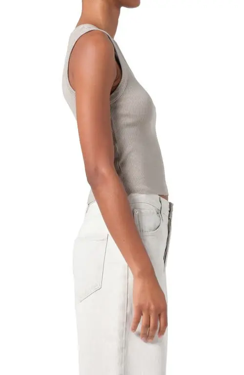 AGOLDE Poppy Shrunken Rib Tank - Drab