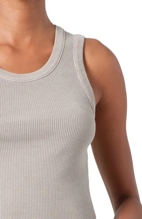 AGOLDE Poppy Shrunken Rib Tank - Drab