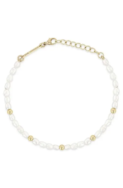 Zoe Chicco Baroque Pearl And 14k Gold Bracelet - 14k Yellow Gold