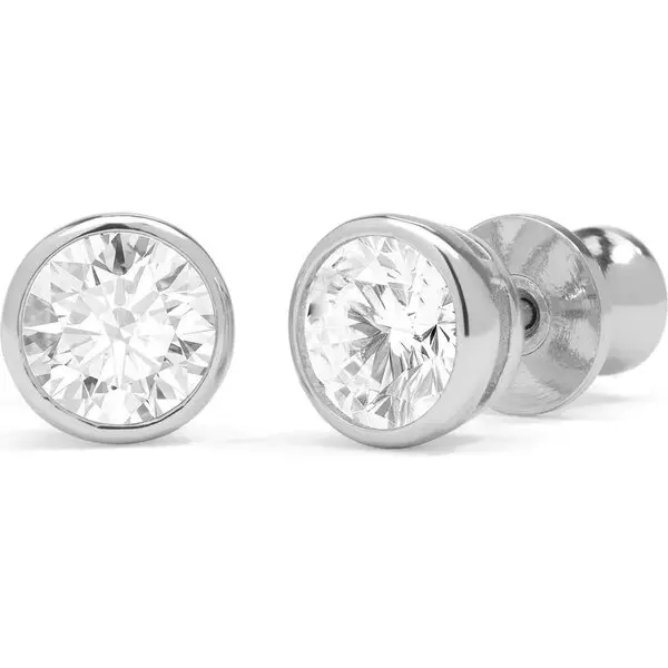 Melinda Maria Baroness Cubic Zirconia Stud Earrings - Silver-white