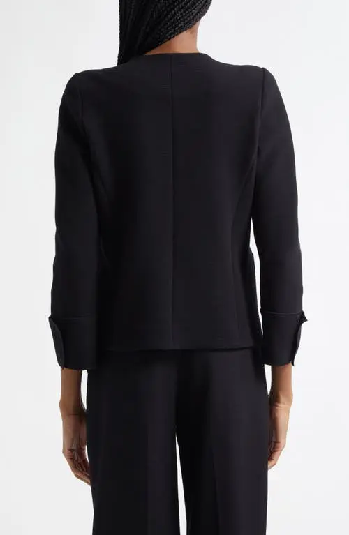 Emporio Armani Ottoman Stretch Cotton Short Jacket