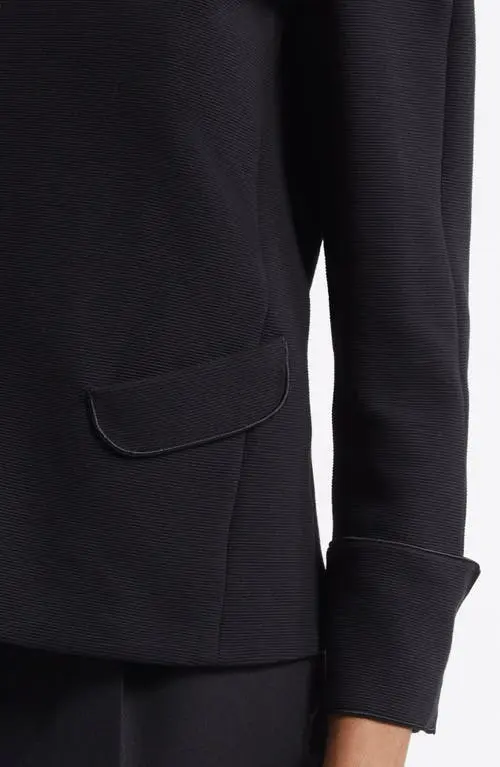 Emporio Armani Ottoman Stretch Cotton Short Jacket