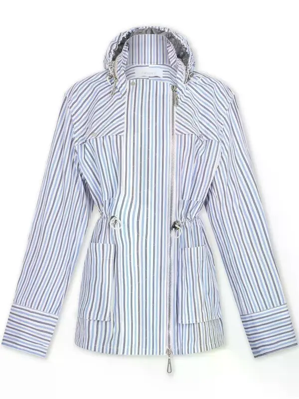 Rabanne Striped Hooded Jacket - Blue