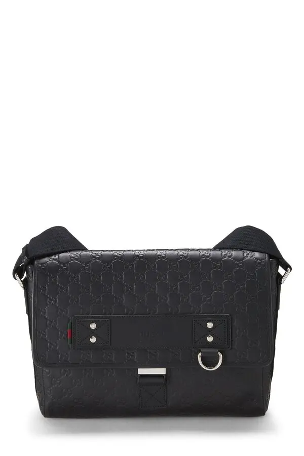 Gucci Rubberized Gg Buckle Flap Messenger