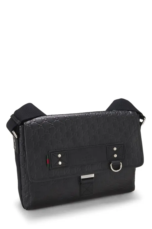 Gucci Rubberized Gg Buckle Flap Messenger