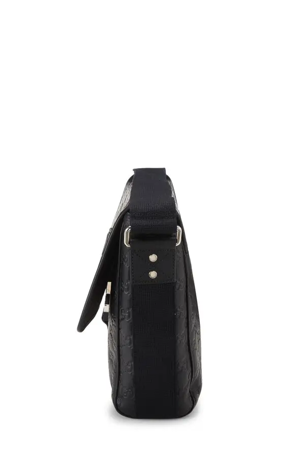 Gucci Rubberized Gg Buckle Flap Messenger