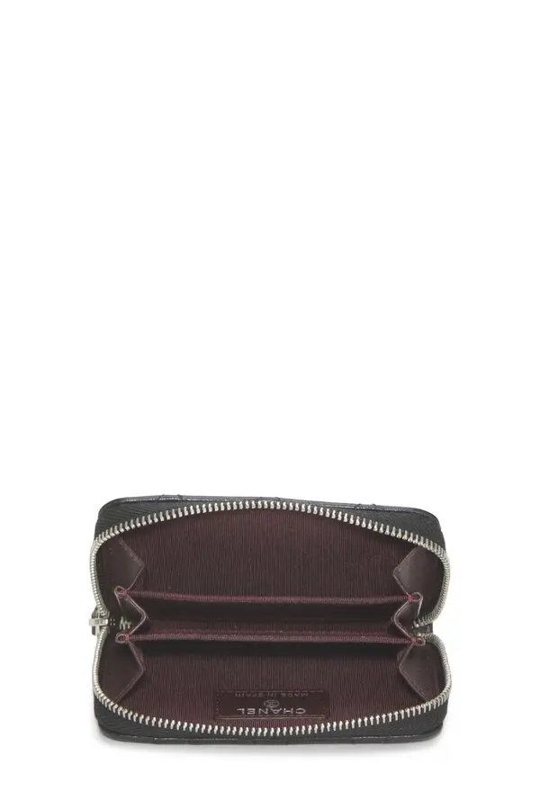 Chanel Lambskin Zip Around Coin Purse - Black