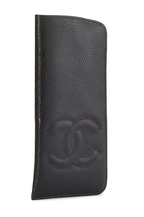 Chanel Caviar Leather Sunglasses Case - Black | Editorialist display picture 1
