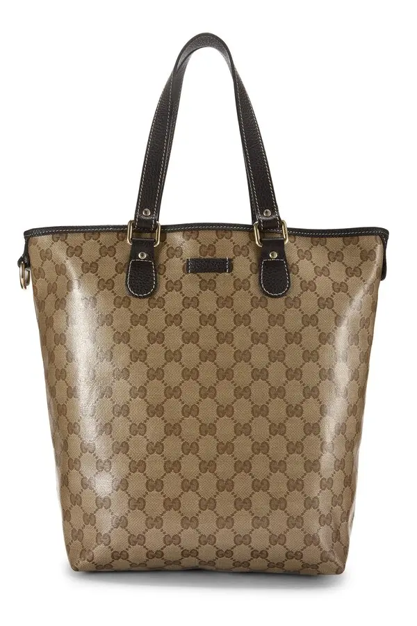 Gucci Original Gg Crystal Canvas Vertical Tote