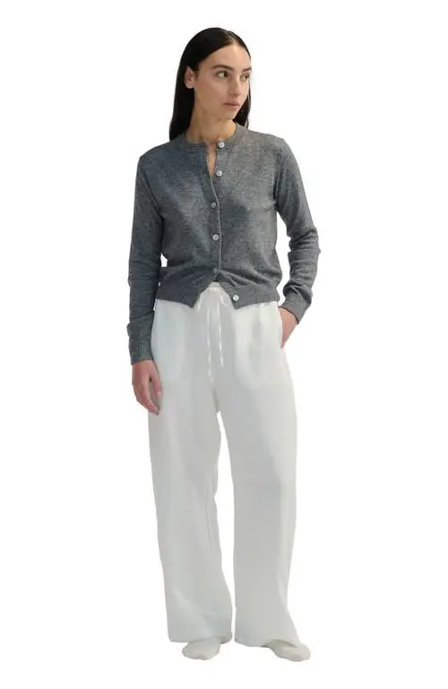 Almina Concept Front Tie Linen Pants - White