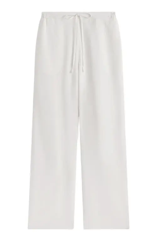 Almina Concept Front Tie Linen Pants - White
