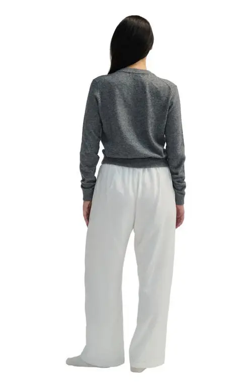 Almina Concept Front Tie Linen Pants - White
