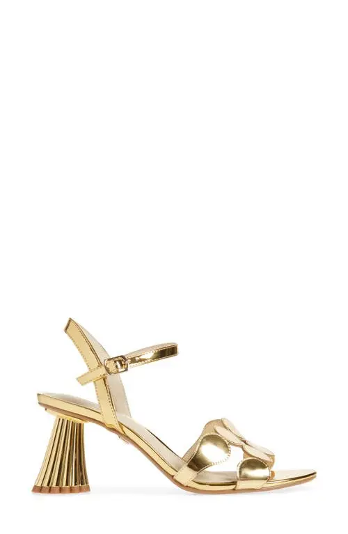 CECELIA NEW YORK Peter Ankle Strap Sandal - Gold