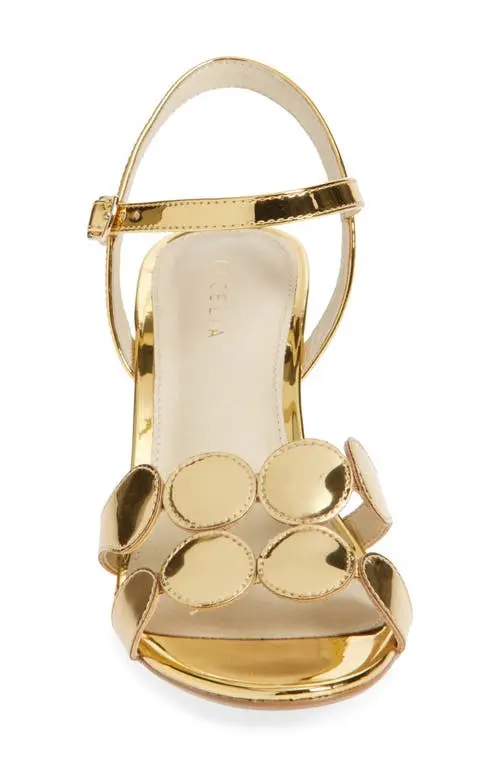 CECELIA NEW YORK Peter Ankle Strap Sandal - Gold
