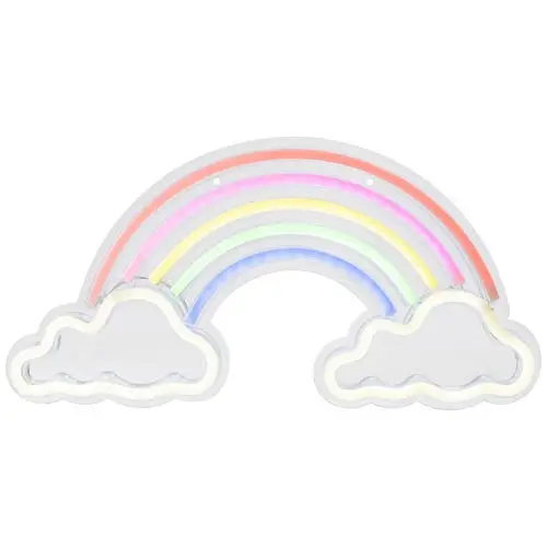 NORTHLIGHT Led Rainbow And Clouds Neon Lighted Wall Art15.75 - Multi