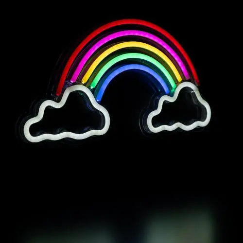 NORTHLIGHT Led Rainbow And Clouds Neon Lighted Wall Art15.75